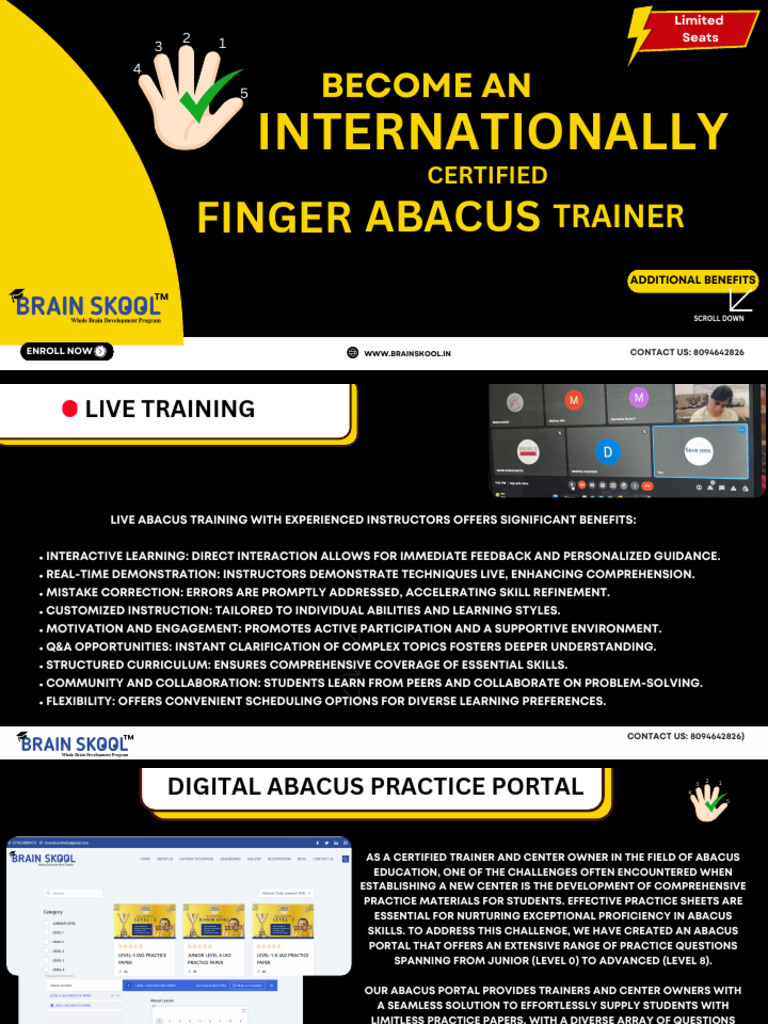 Finger Abacus Teacher Training | PDF | Learning | Human Communication