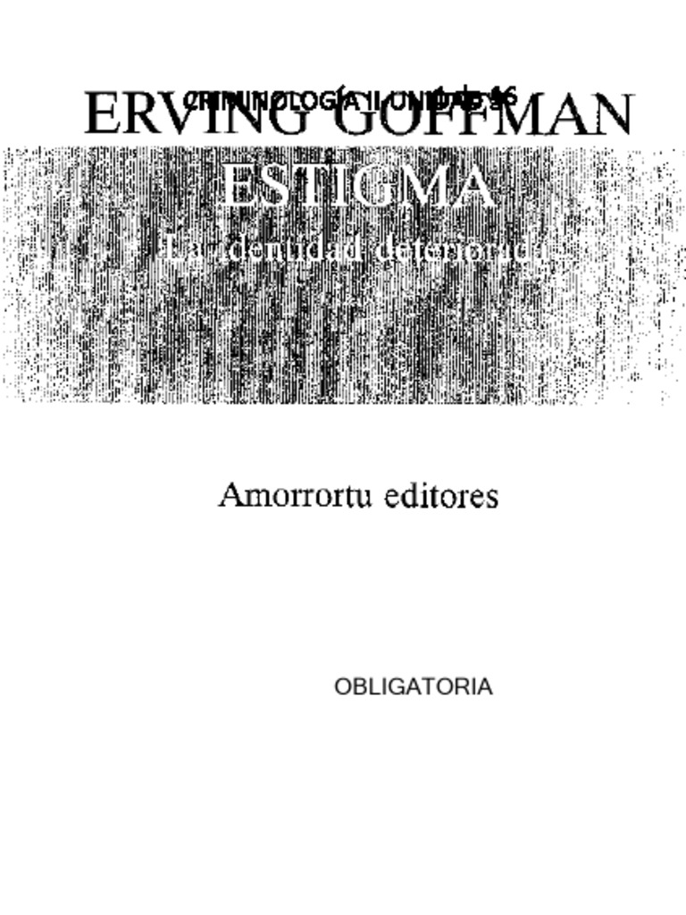 Goffman. Estigma | PDF
