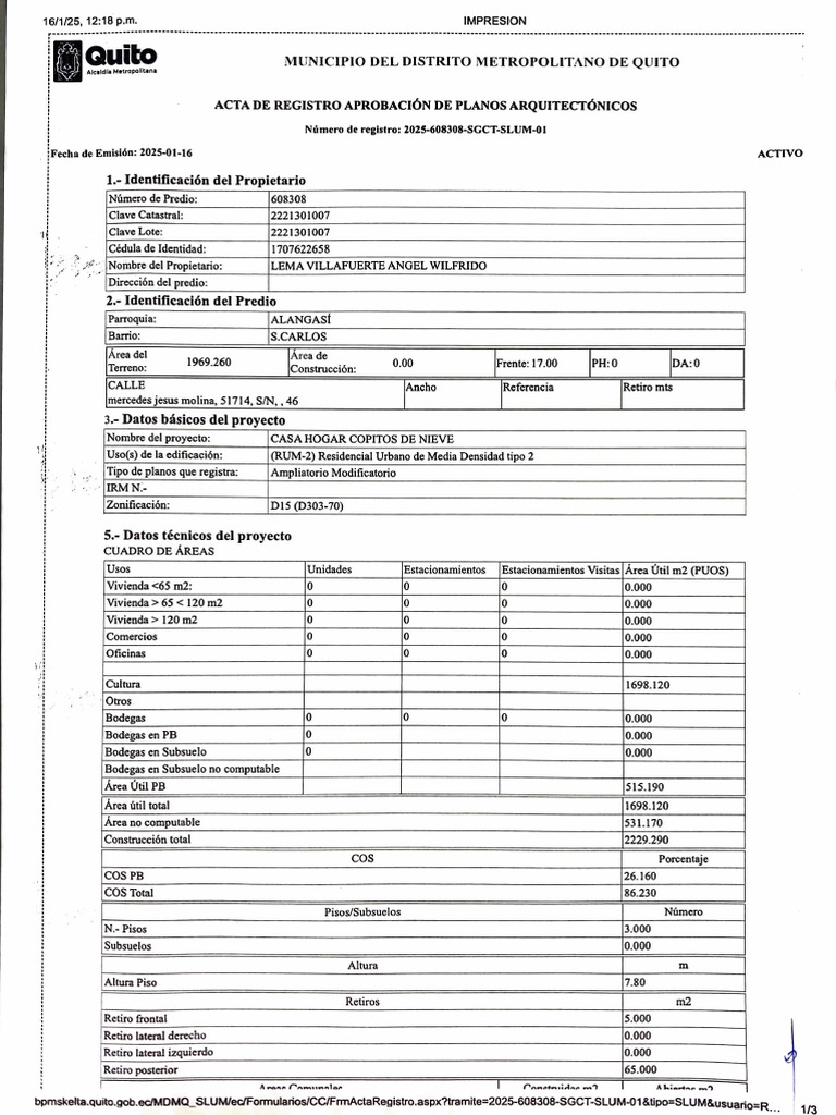 PlanoCorregido Revision1 DOCUMENTOS ANEXOS | PDF | Planificación urbana | Planificación