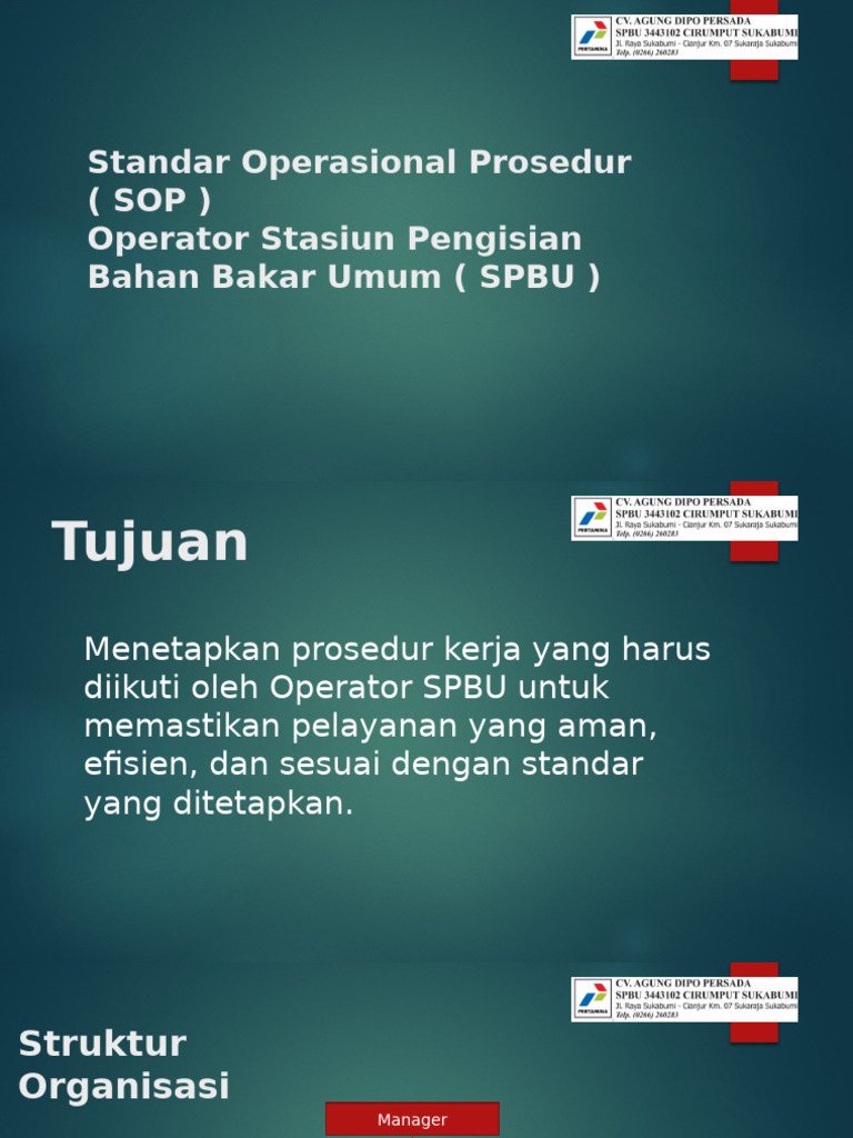 Standar Operasional Prosedur (SOP) Operator SPBU | PDF