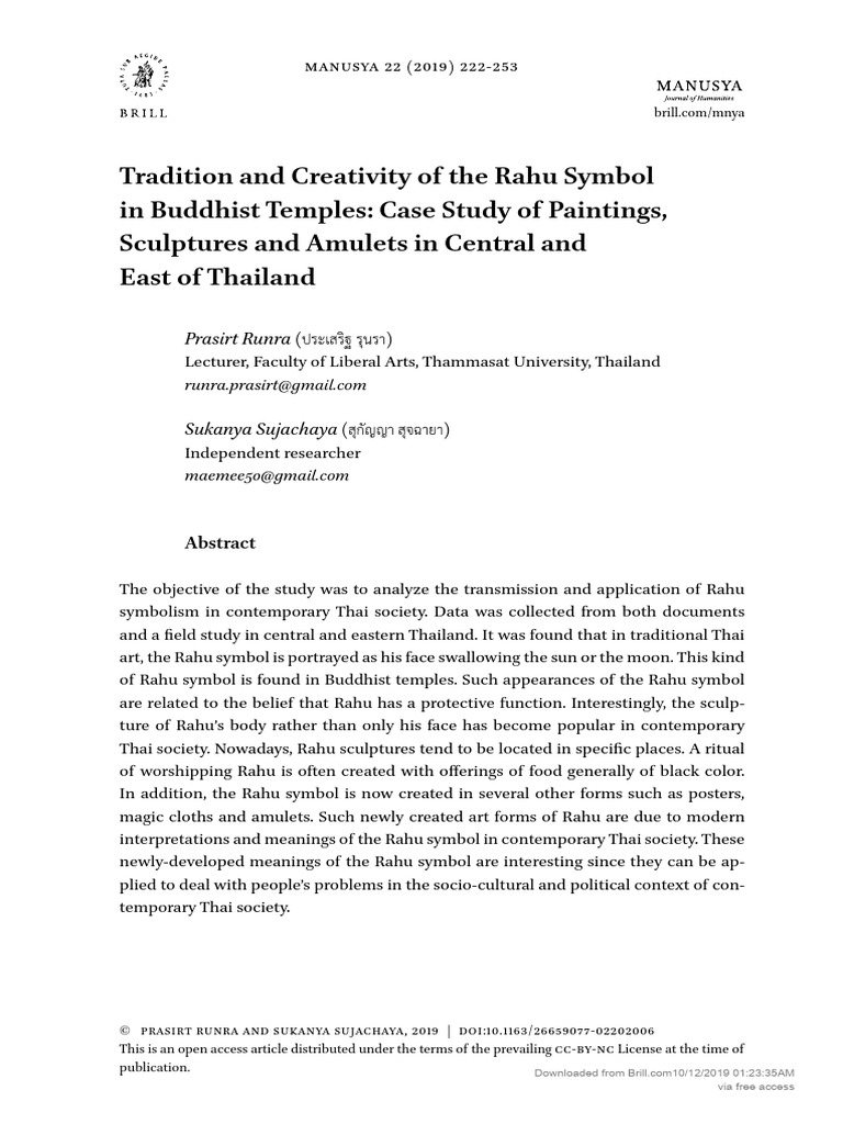 Tradition and Creativity of The Rahu Symbol in Bud | PDF