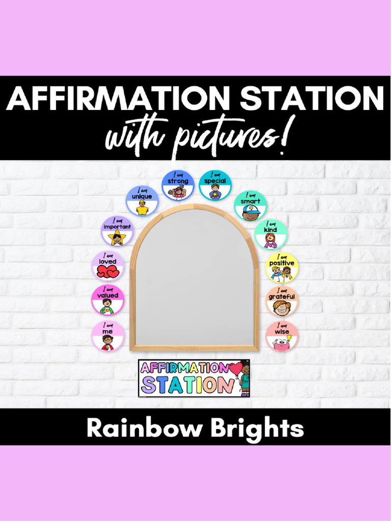Rainbow Brights Affirmation Station With Pictures | PDF
