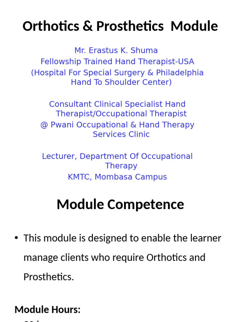 Orthotics & Prosthetics Module Coverage Copy | PDF | Prosthesis ...