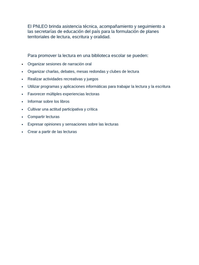 Plan Lectura - Escritura y Oralidad | PDF