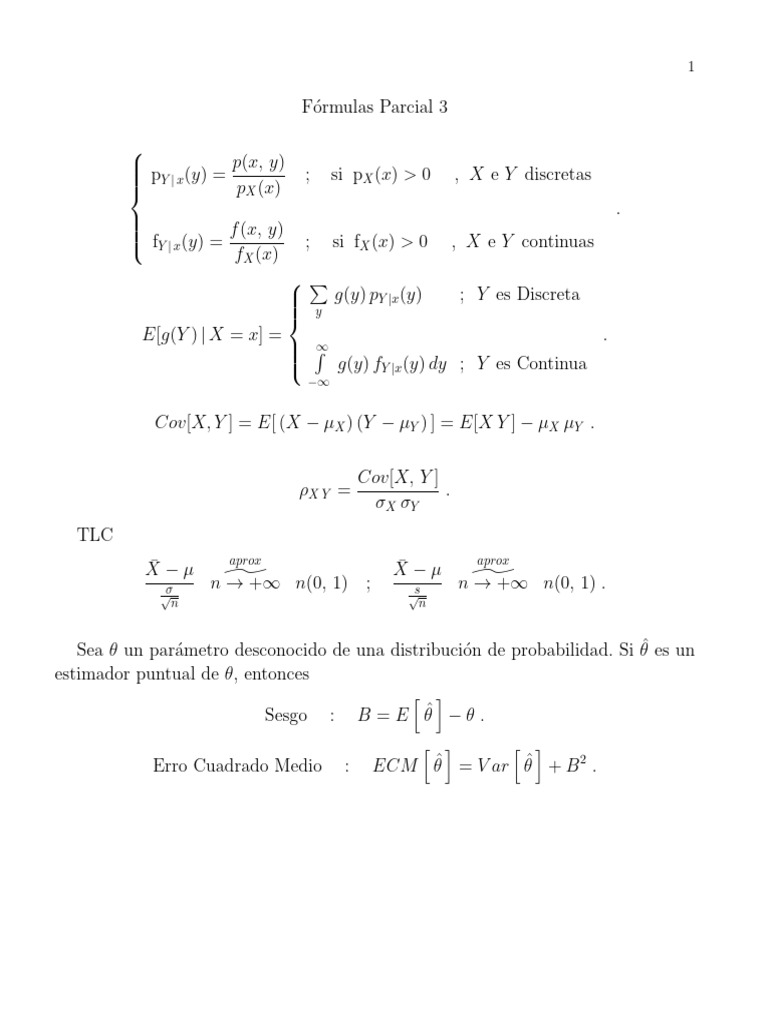 Formulas P3 | PDF