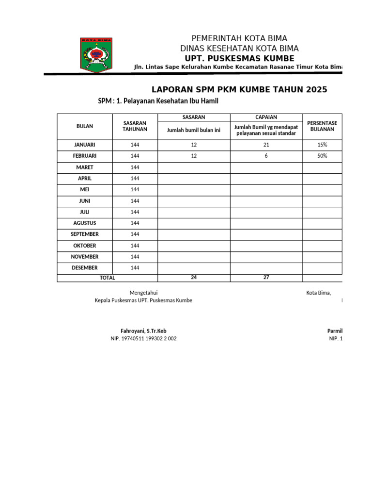 SPM Bumil, Bulin, Bayi, Balita 2025 | PDF