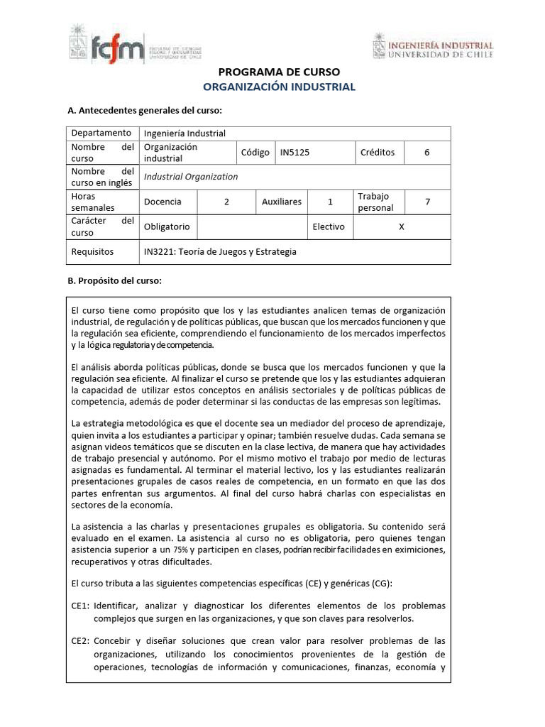 2023_2_IN5125 | PDF | Monopolio | Teoría de juego