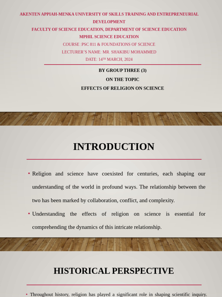 Effects of Religion On Science | PDF | Science | Scientific Method