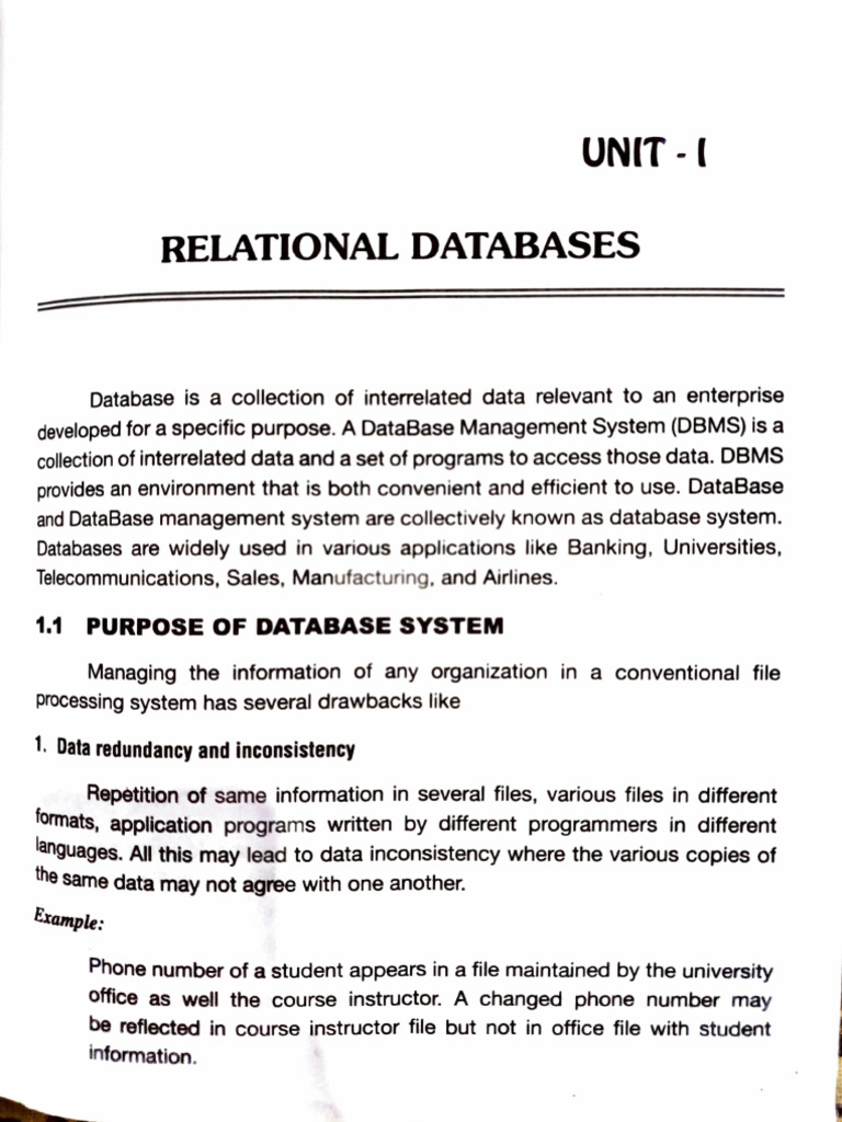 unit 1 dbms | PDF