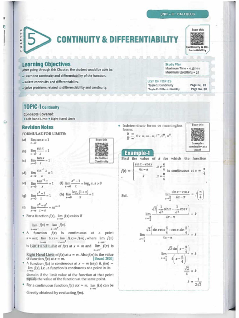 Continuity Differentiability Pdf