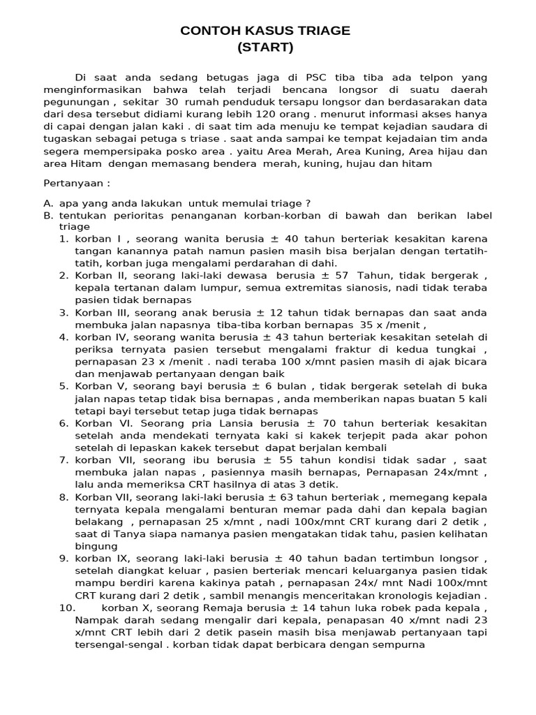 CONTOH KASUS TRIAGE. START pdf (1) | PDF
