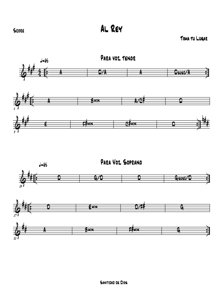 Toma Tu Lugar - Al Rey | PDF