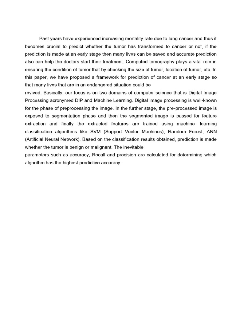 Lung Cancer Detection Project Report | PDF | Software Testing | Image ...