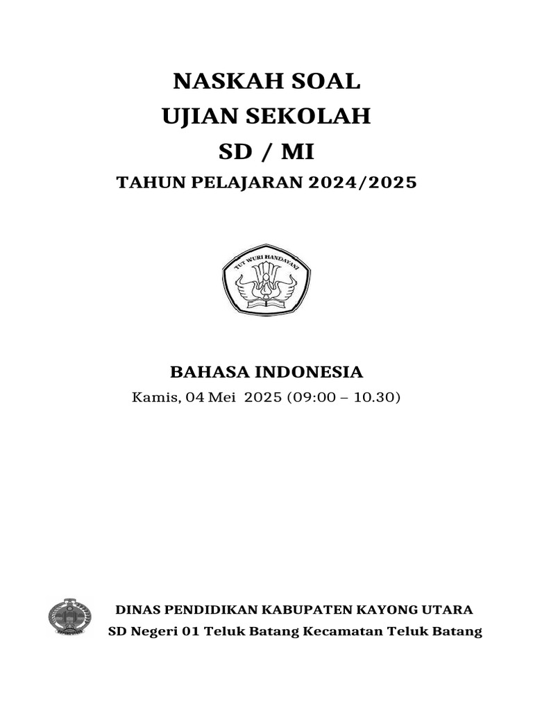 NASKAH SOAL B INDO US 2020.2021 | PDF