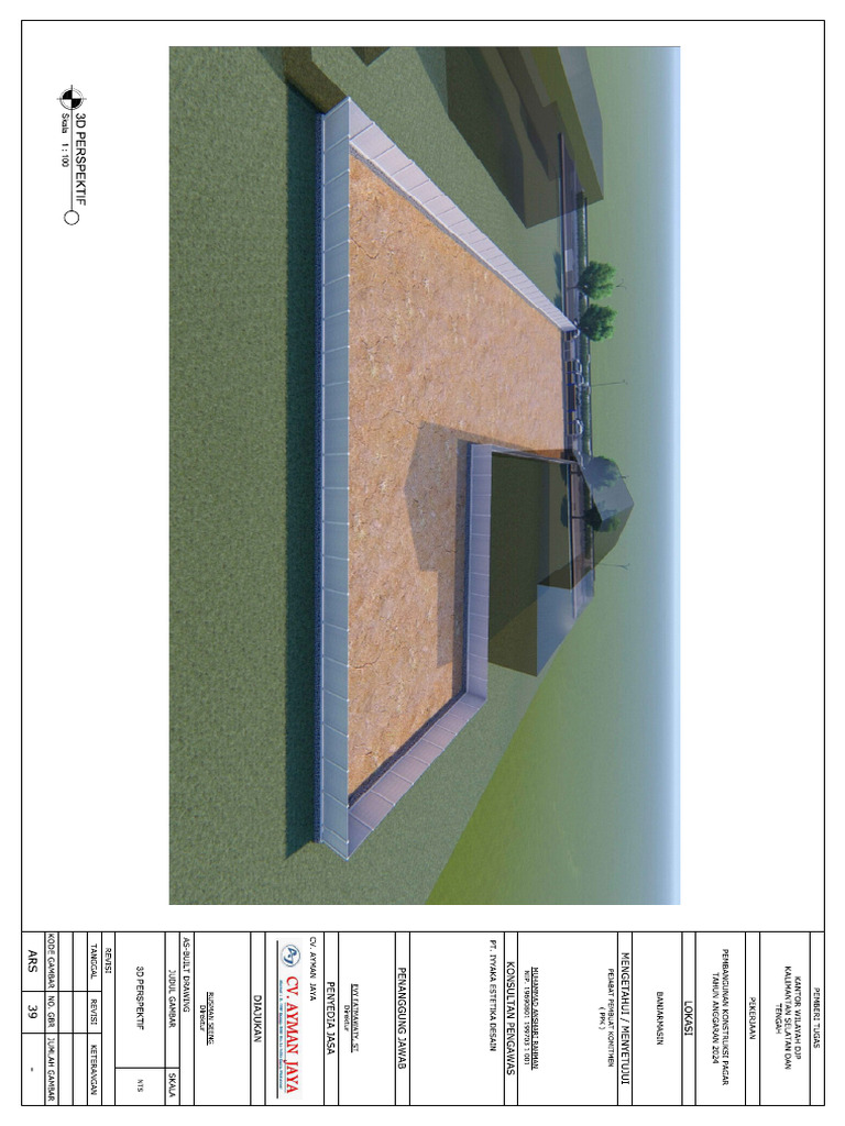 Asbuilt Drawing Pagar 39 | PDF