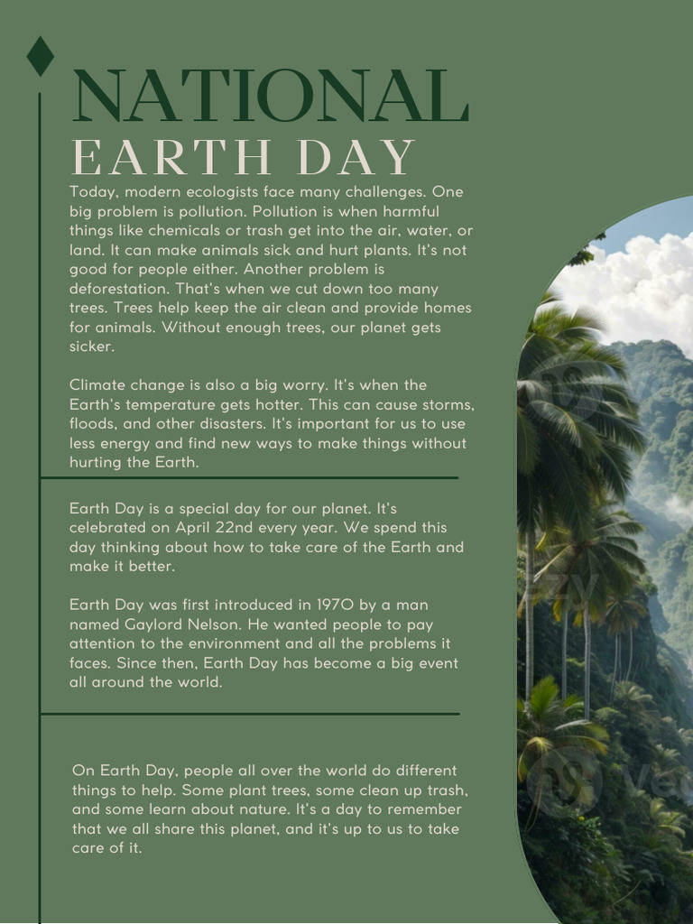 Natinal Earth Day | PDF