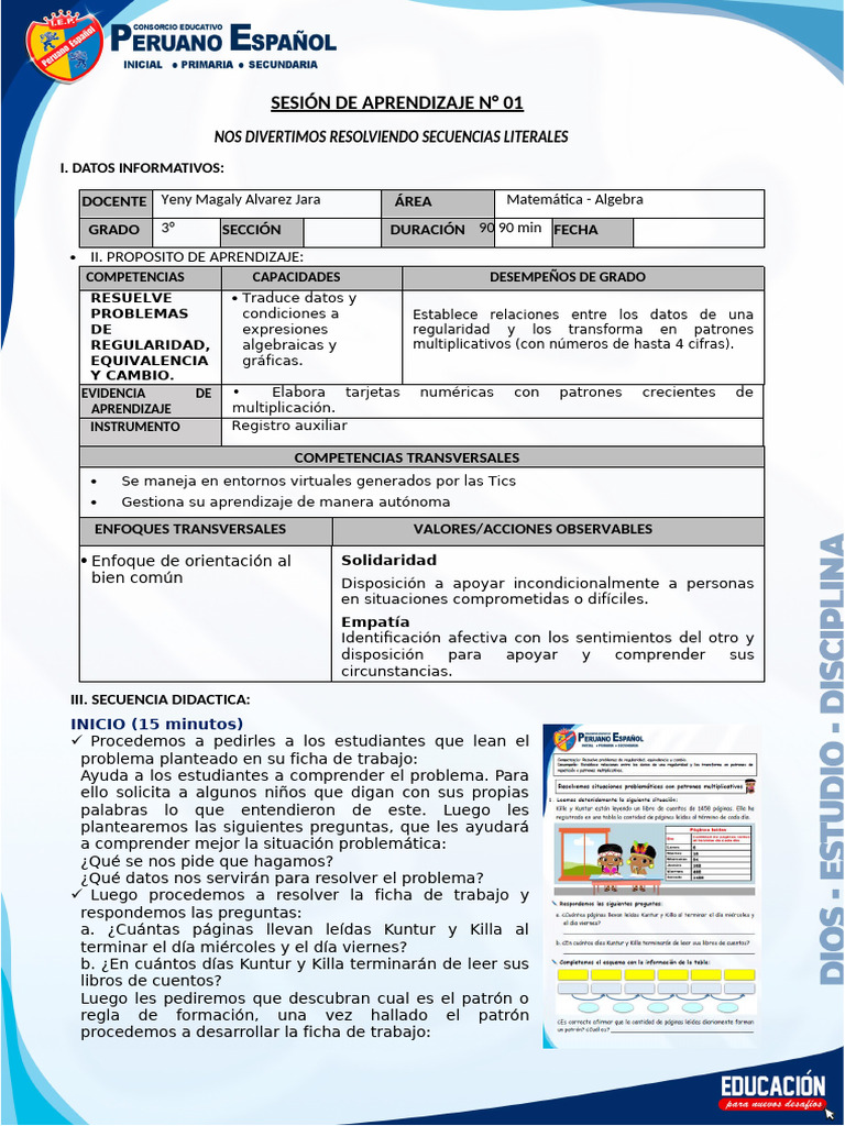 Álgebra Sesión 1 - Patrones Multiplicativos - 3 Bim | PDF | Aprendizaje