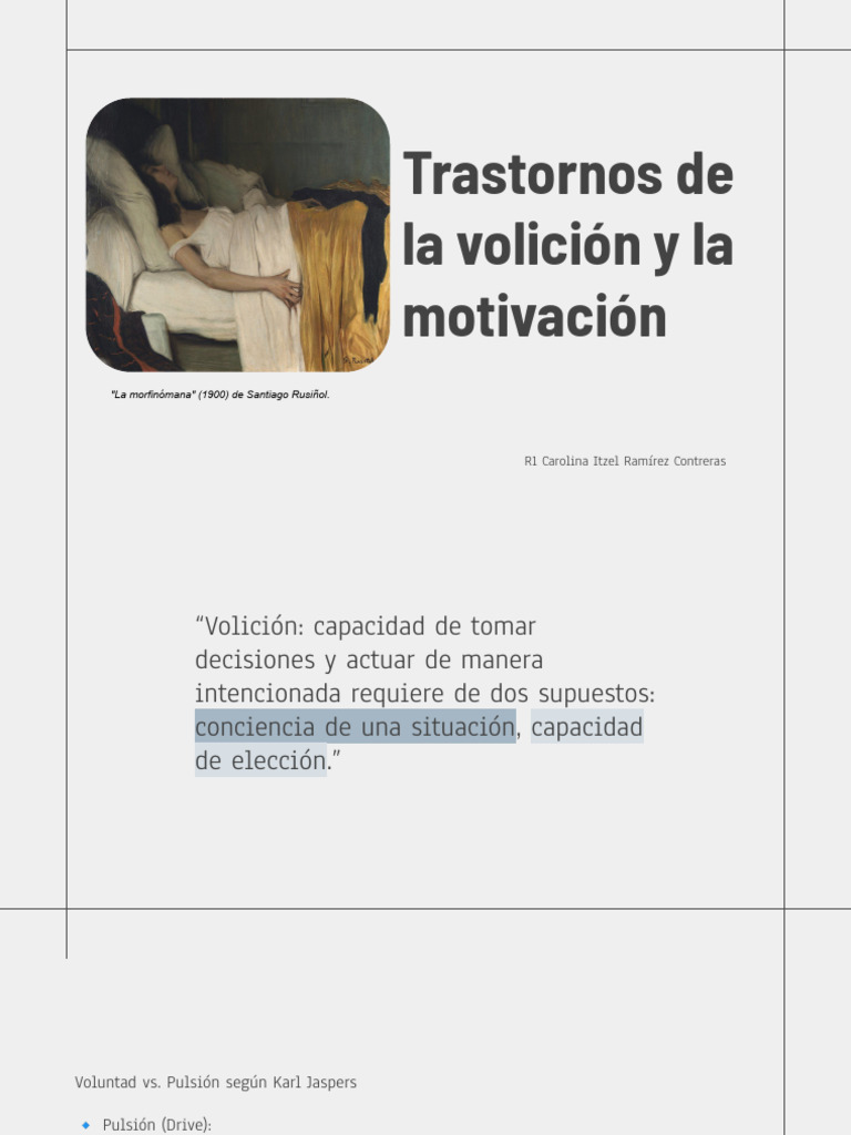 8-Trastrono de Volicion y Motivación | PDF | Esquizofrenia | Desorden ...