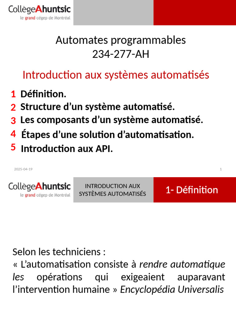 Introduction Aux Systemes Automatises | PDF | Automate programmable industriel | Booléen