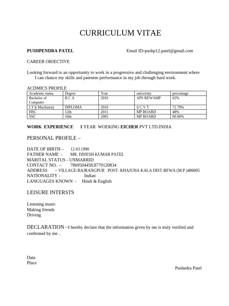 JK Curriculm Vitae (3 | PDF