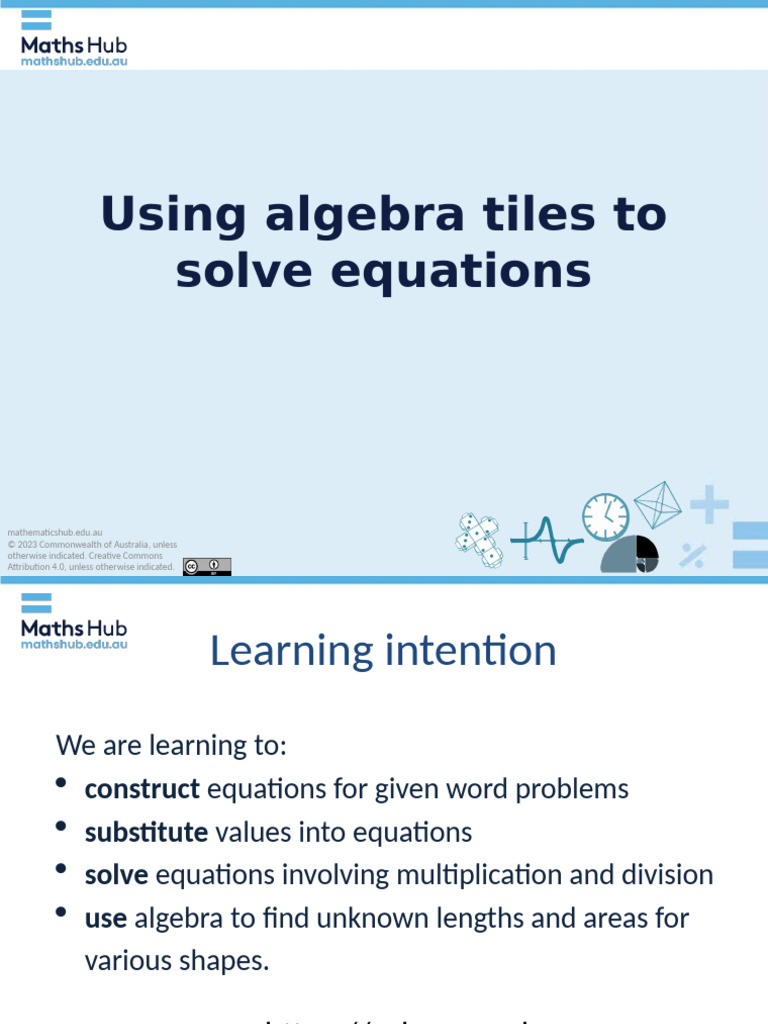 Use Algebra Tiles To Solve Algebra Teacher S Slides | PDF | Equations ...