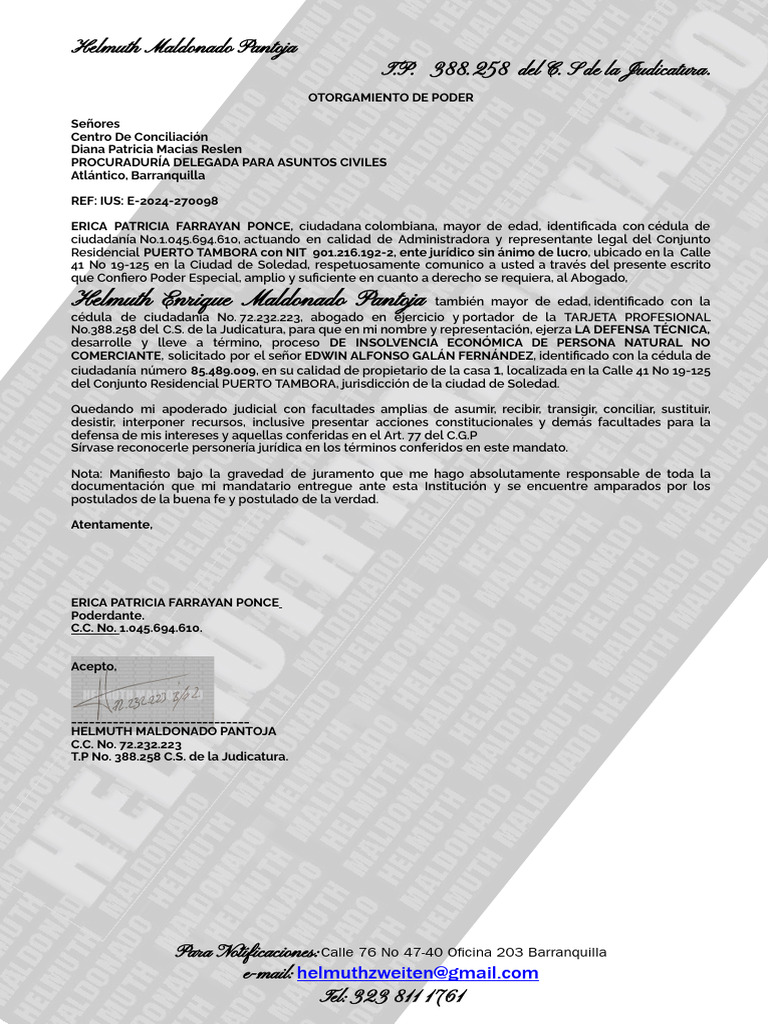 Poder Tambora Insolvencia Edwin Galán | PDF | Justicia | Crimen y violencia