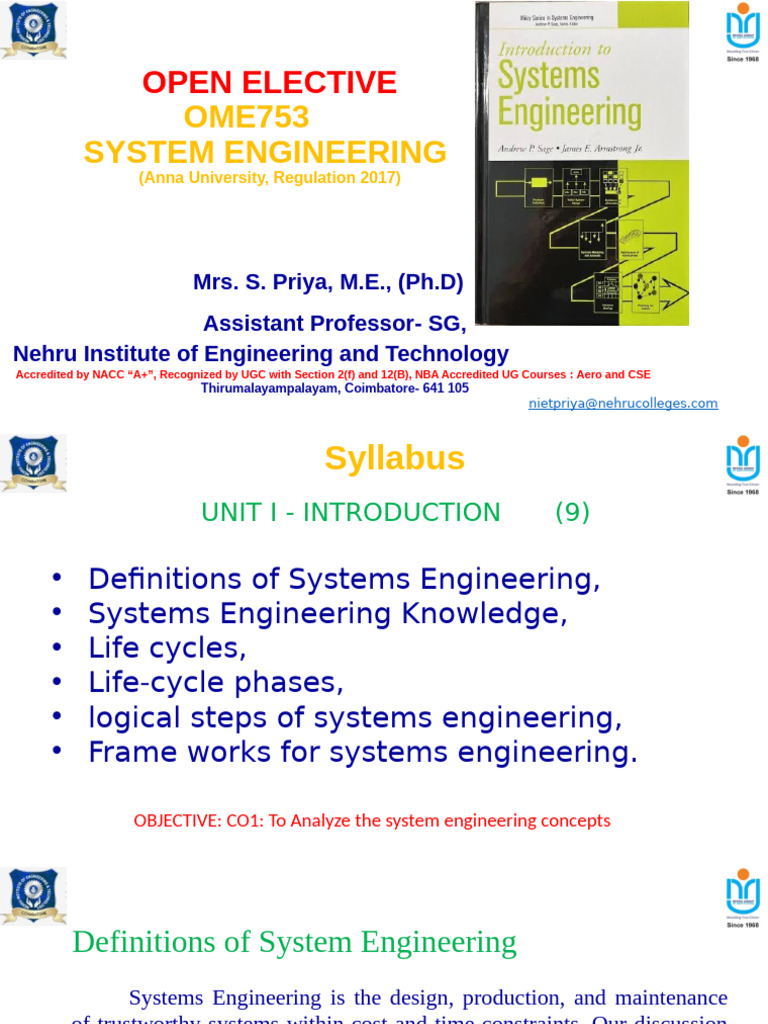 U1- Student Reference | PDF | Systems Engineering | System