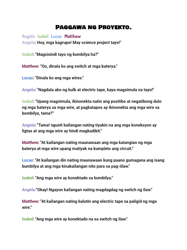 Paggawa NG Proyekto | PDF