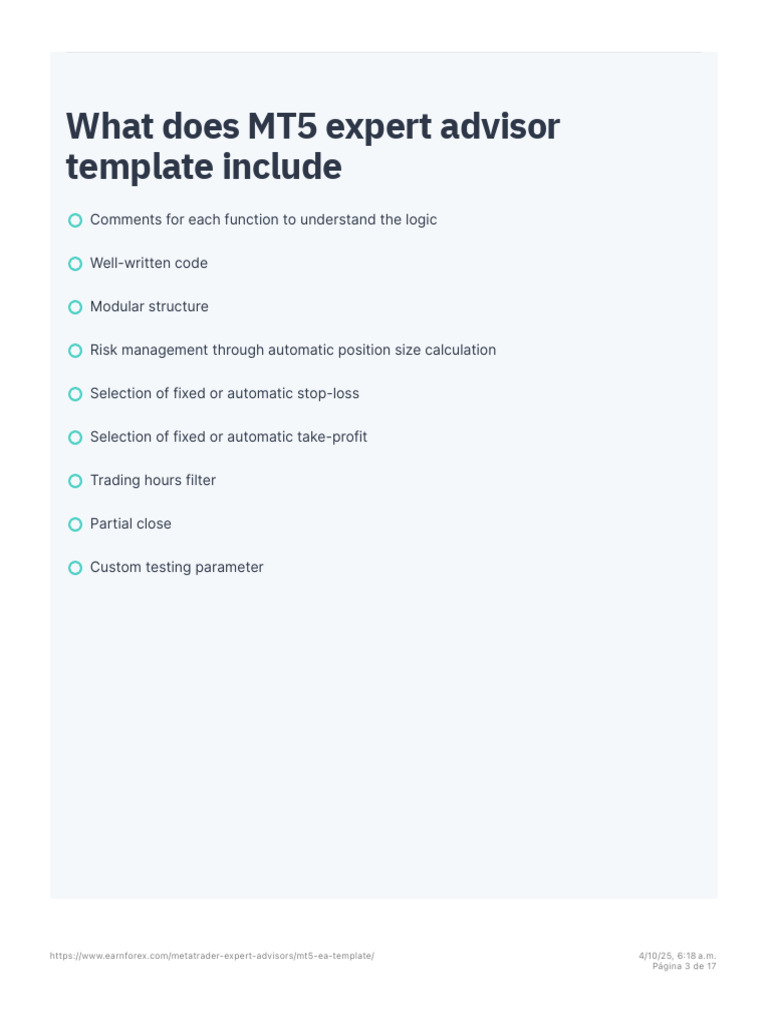 MT5 Expert Advisor Template, Guide | PDF | Parameter (Computer Programming) | Source Code