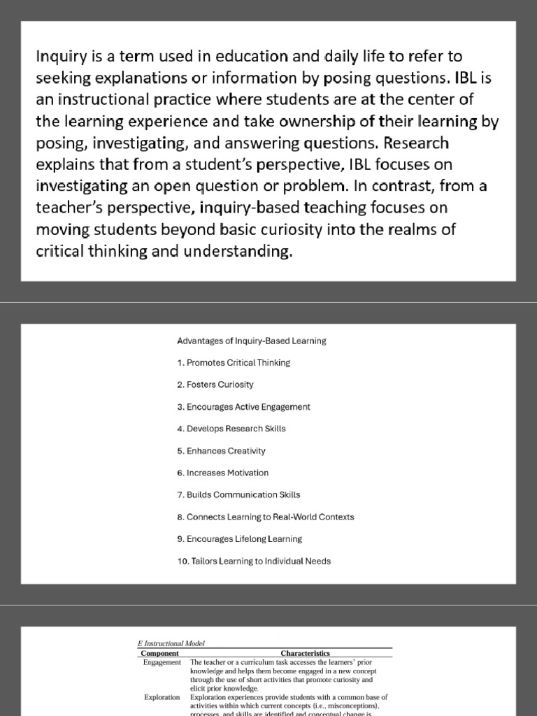 Inquiry Based Learning | PDF