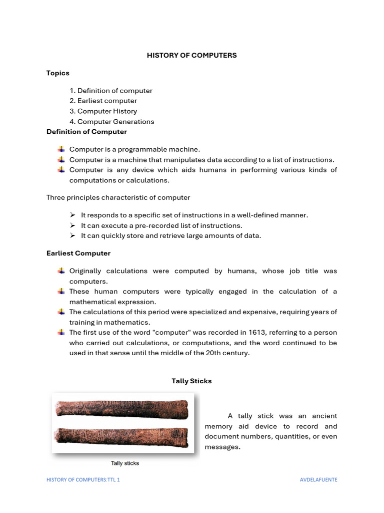 History of Computer 2 | PDF | Manufactured Goods | Computer Architecture