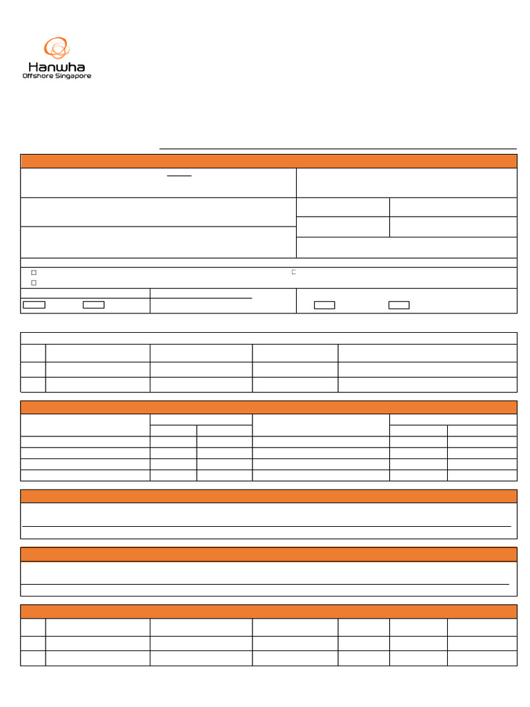 Hanwha Employment Application Form | PDF