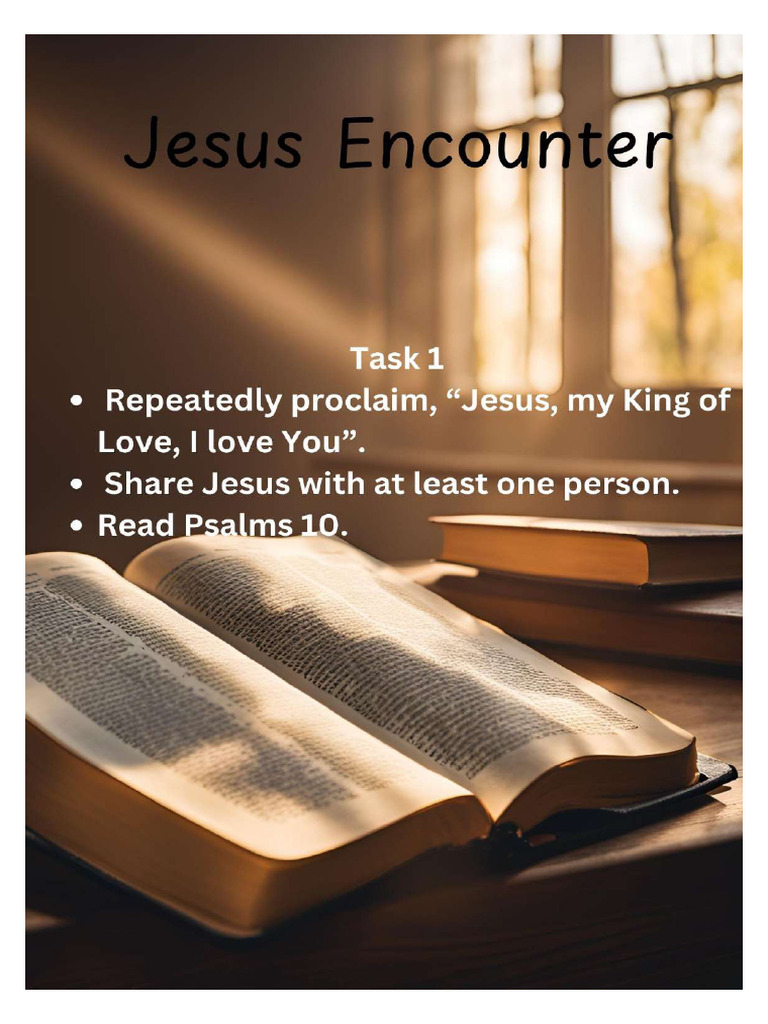Jesus Encounter Tasks 2024 | PDF