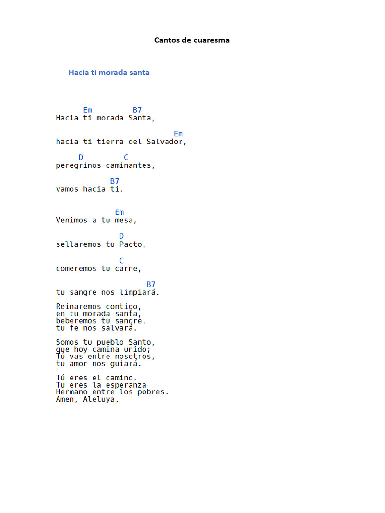 Cantos de cuaresma.docx | PDF