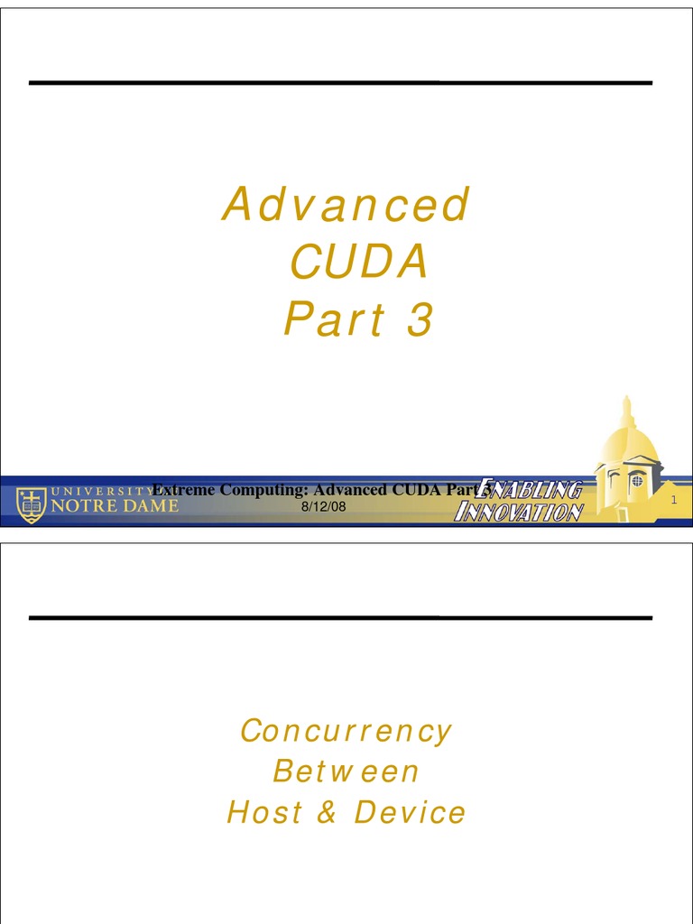 Extreme Computing: Advanced CUDA Part 3 | PDF | Thread (Computing) | Parameter (Computer ...