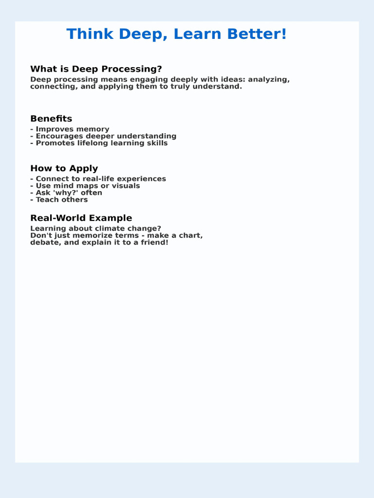 Deep Processing Poster Visual | PDF