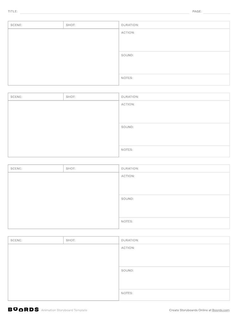 animation-storyboard-template-a4-4-panel-vertical | PDF