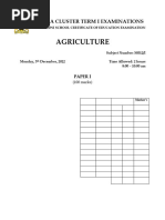 2025 MSCE Agriculture Paper1 Sample | PDF | Agriculture | Crop Rotation