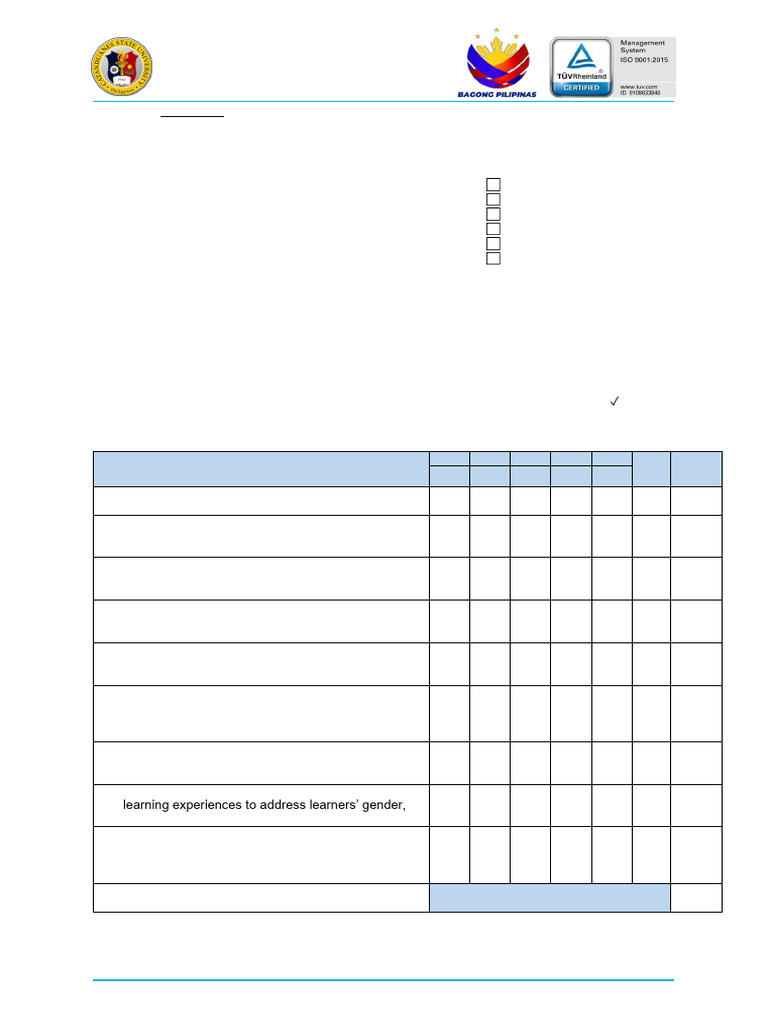 Classroom Observation Tool for Teachers | PDF | Learning | Educational ...