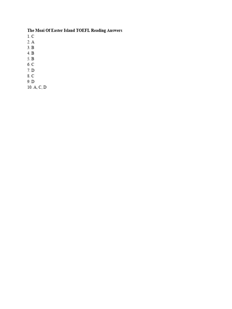 5 TOEFL Reading Practice Answer PDF | PDF