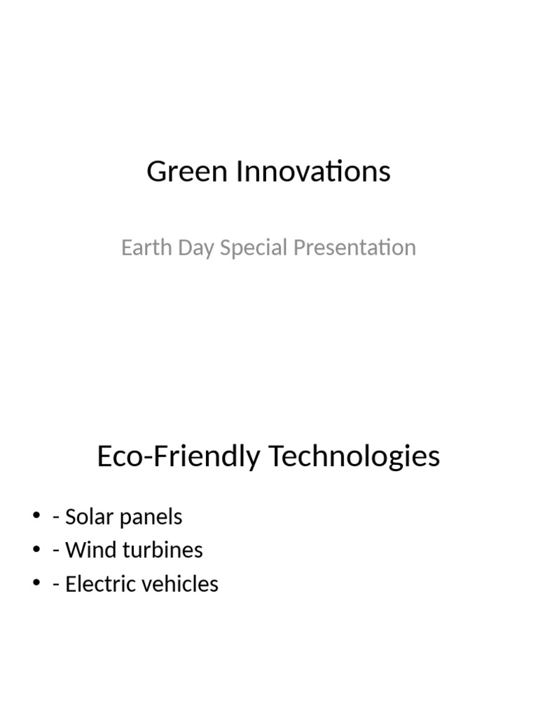 Earth_Day_Presentation_3_Green_Innovations | PDF