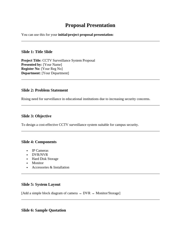 Proposal Presentation | PDF