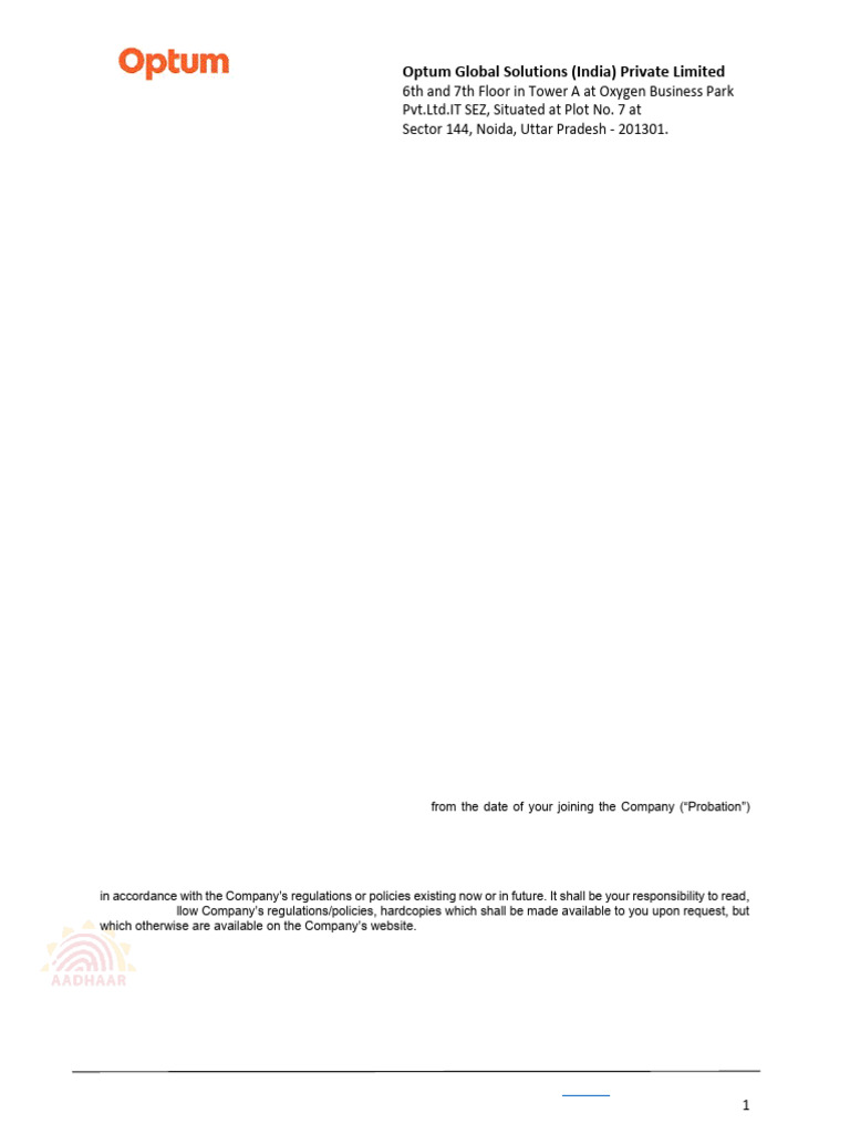 Optum Job Offer for Software Lead | PDF | Parental Leave | Employment