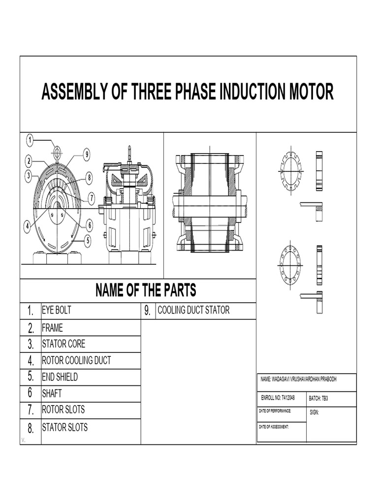Three-Phase Induction Motor Parts | PDF