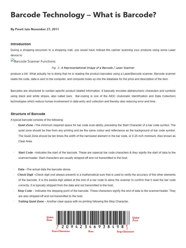 Barcode Technology - What Is Barcode | PDF | Barcode | Universal Product Code