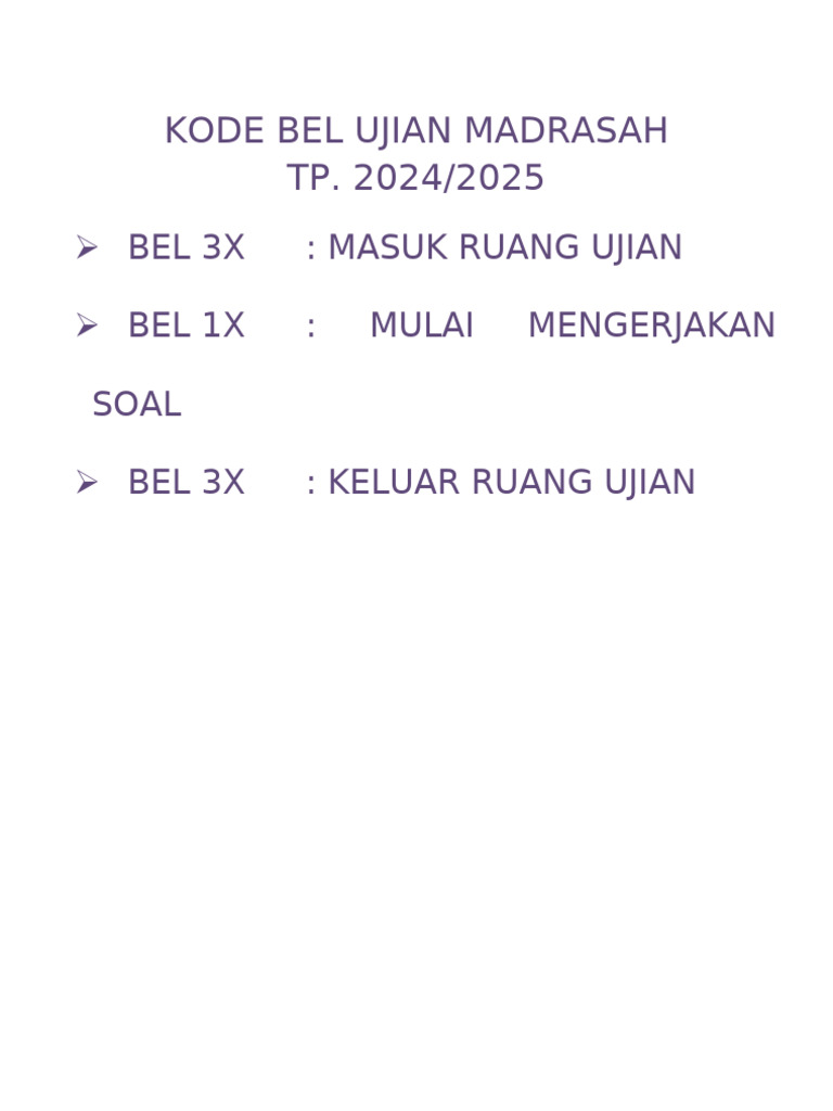 Kode Bel | PDF