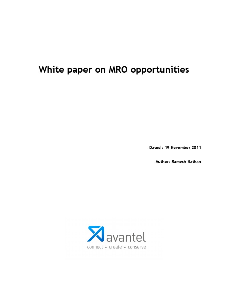 MRO - Whitepaper | Download Free PDF | Aircraft | Aerospace Engineering