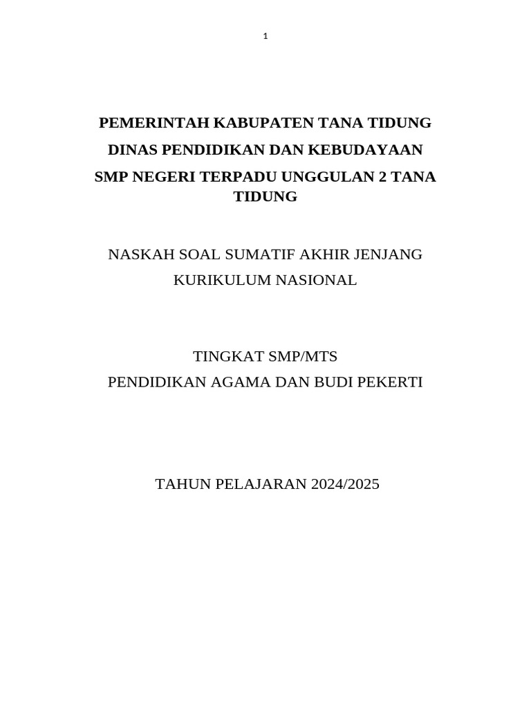 Naskah Soal Saj-Us Pai-2025 | PDF