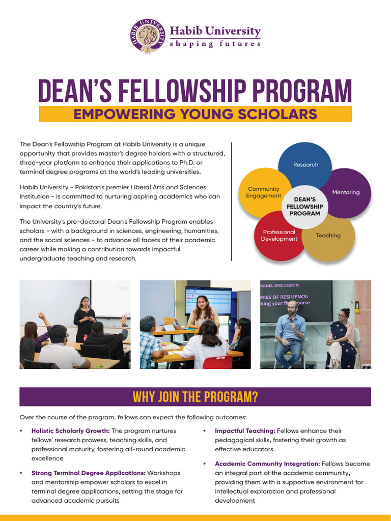 Dean's Fellowship Brochure 2025 Applications | PDF | Mentorship ...