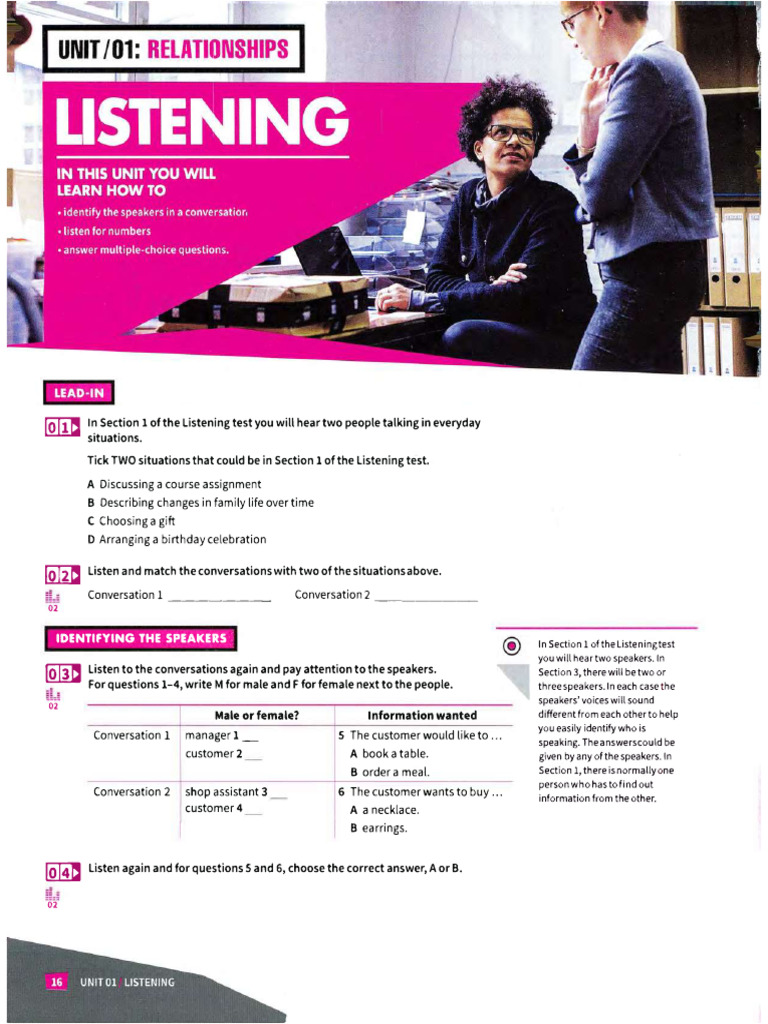 Listening in Class l1 | PDF